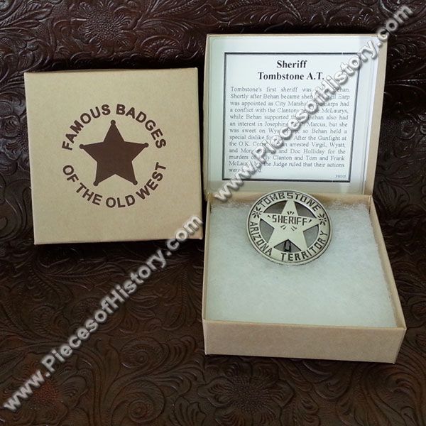 Western Badges :: Sheriff Badges :: Sheriff Tombstone A.T. Round Badge
