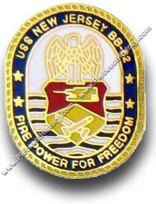 Military Hat Pins :: Navy Hat Pins :: Navy Ship Hat Pins :: USS New Jersey
