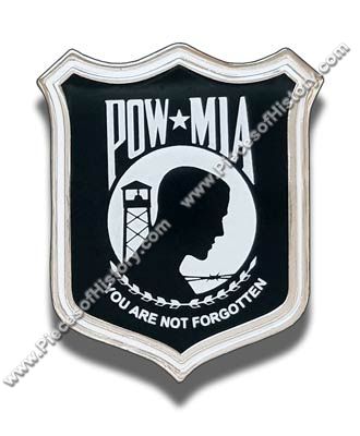 POW / MIA :: POW MIA Shield Hat Pin