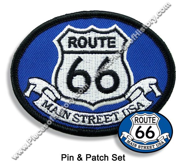 Route 66 :: Route 66 Patches :: Route 66 Main Street USA Pin & Patch Set