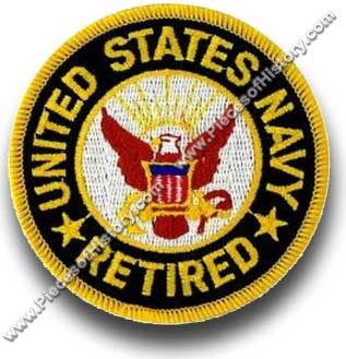 Military Patches :: Navy & Coast Guard Patches :: US Navy Retired Patch