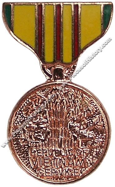 Military Hat Pins :: Vietnam War Hat Pins :: Vietnam Service Medal Hat Pin