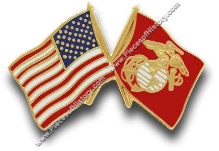 Military Hat Pins :: Marine Corps Hat Pins :: USA USMC Flags pin