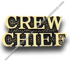 Military Hat Pins :: Air Force Hat Pins :: Crew Chief Script (d)