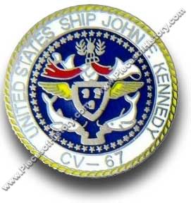 Military Hat Pins :: Navy Hat Pins :: Navy Ship Hat Pins :: USS JFK