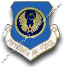 Military Hat Pins :: Air Force Hat Pins :: 15th Air Force