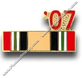 Military Hat Pins :: Iraq & Gulf War Hat Pins :: Iraq '07 Ribbon Lapel Pin