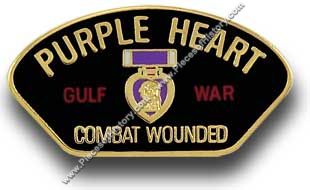 Military Hat Pins :: Iraq & Gulf War Hat Pins :: Gulf War Purple Heart ...