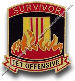 Military Hat Pins :: Vietnam War Hat Pins :: Survivor TET Offensive Hat Pin
