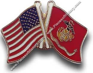 Military Hat Pins :: Marine Corps Hat Pins :: USA/ USMC Flags