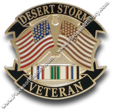 Military Hat Pins :: Iraq & Gulf War Hat Pins :: Desert Storm Veteran pin