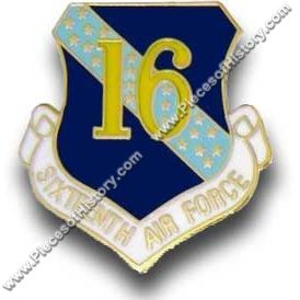 Military Hat Pins :: Air Force Hat Pins :: 16th Air Force