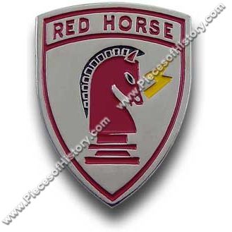 Military Hat Pins :: Air Force Hat Pins :: Red Horse - Air Force Civil ...