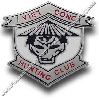 Military Hat Pins :: Vietnam War Hat Pins :: Viet Cong Hunting Club Hat Pin