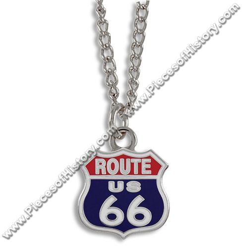 Route 66 :: Route 66 Jewelry :: Route 66 Necklace - Interstate Shield ...