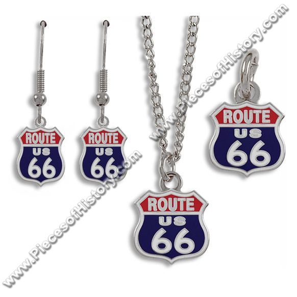 Route 66 :: Route 66 Jewelry :: Route 66 Jewelry Set- Interstate Shield ...