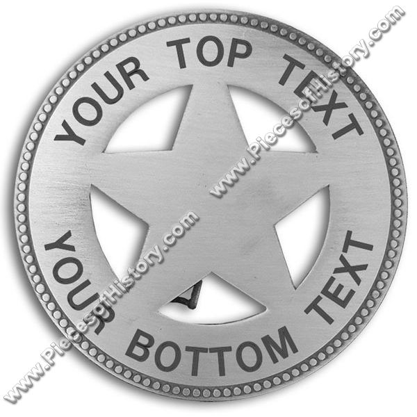 Western Badges :: Custom Badges :: Custom Round 5 Point Star Badges