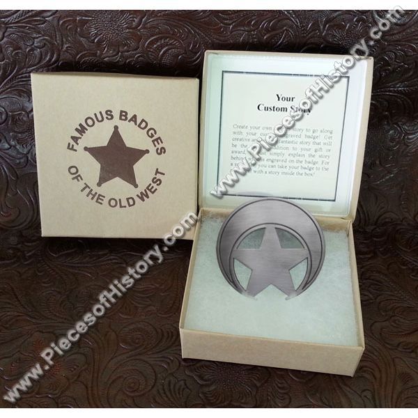Western Badges :: Custom Badges :: Custom Crescent Star Badges