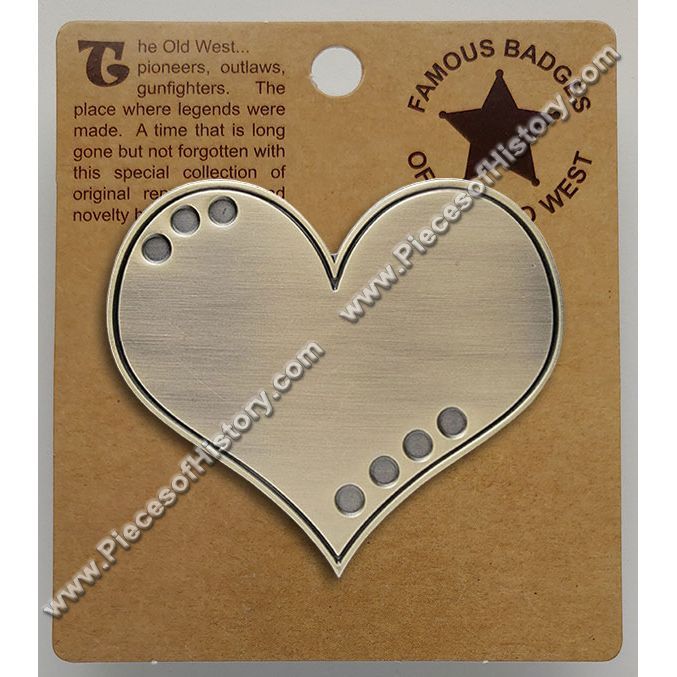 Western Badges :: Custom Badges :: Custom Heart Badges