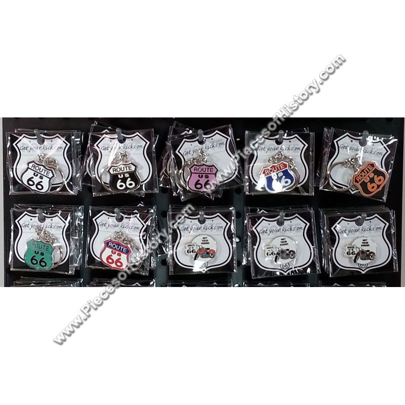 Route 66 :: Route 66 Key Rings :: Route 66 Key Chain - Black & Orange ...