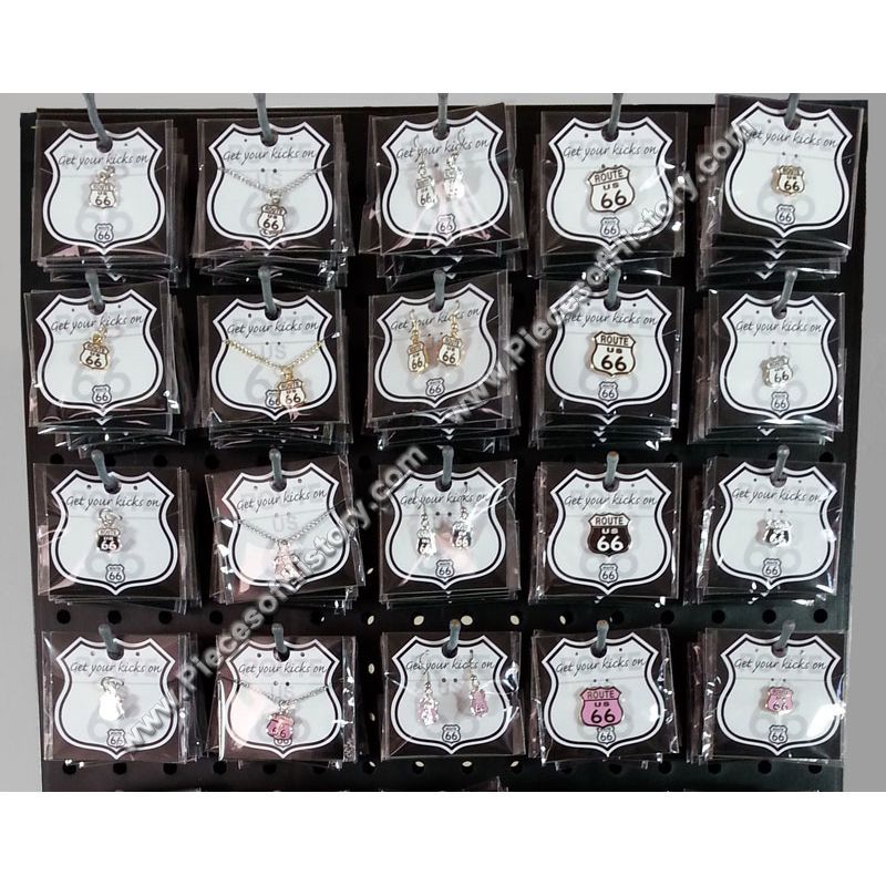 Route 66 :: Route 66 Jewelry :: Route 66 Charm - Black & White Shield ...