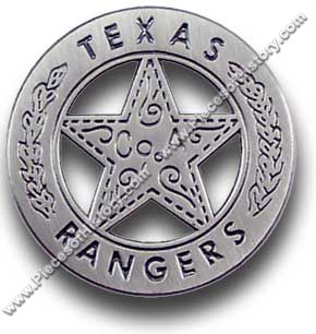 Western Badges :: Lapel Pin Badges :: Texas Rangers Co. A Badge Pin