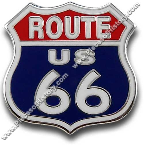 Route 66 :: Route 66 Pins (enameled) :: Route 66 Pin Interstate Shield