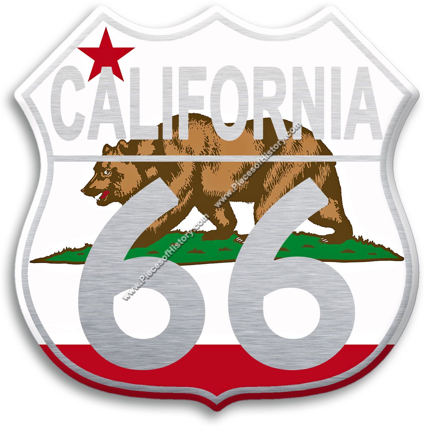 Route 66 :: Route 66 Pins (screen printed) :: Route 66 California Flag ...
