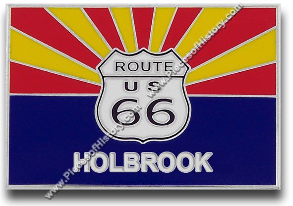 Closeouts :: Route 66 Holbrook AZ Flag pin