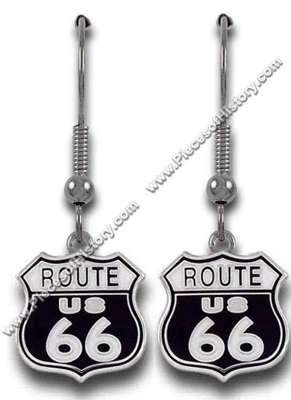 Route 66 :: Route 66 Jewelry :: Route 66 Earrings - Black & White ...