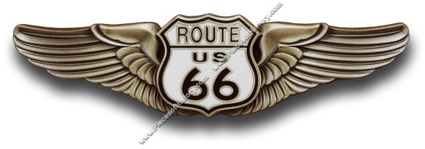 Route 66 :: Route 66 Wings :: Route 66 Wings - Classic Shield Antique ...