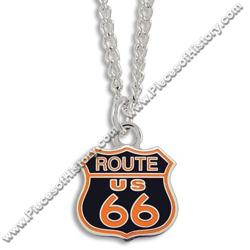 Route 66 :: Route 66 Jewelry :: Route 66 Necklace - Black & Orange ...
