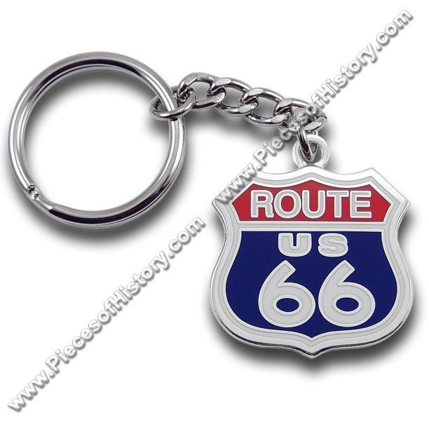 Route 66 :: Route 66 Key Rings :: Route 66 Key Chain - Interstate Shield